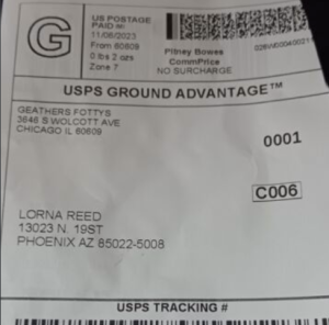Why You've an unordered package from Geathers Fottys Chicago IL ...